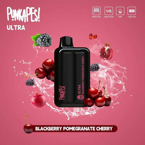 BLACKBERRY POMEGRANATE CHERRY - PUNKAPES ULTRA 4000 - Vape Plug