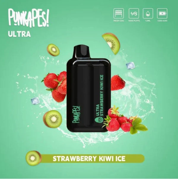 STRAWBERRY KIWI ICE - PUNKAPES ULTRA 4000 - Vape Plug
