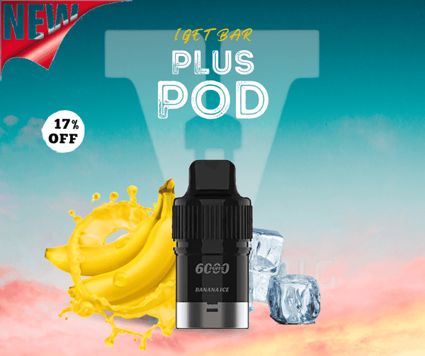 Iget Bar Plus 6000 Puffs | Banana Ice Pods | Vape Plug